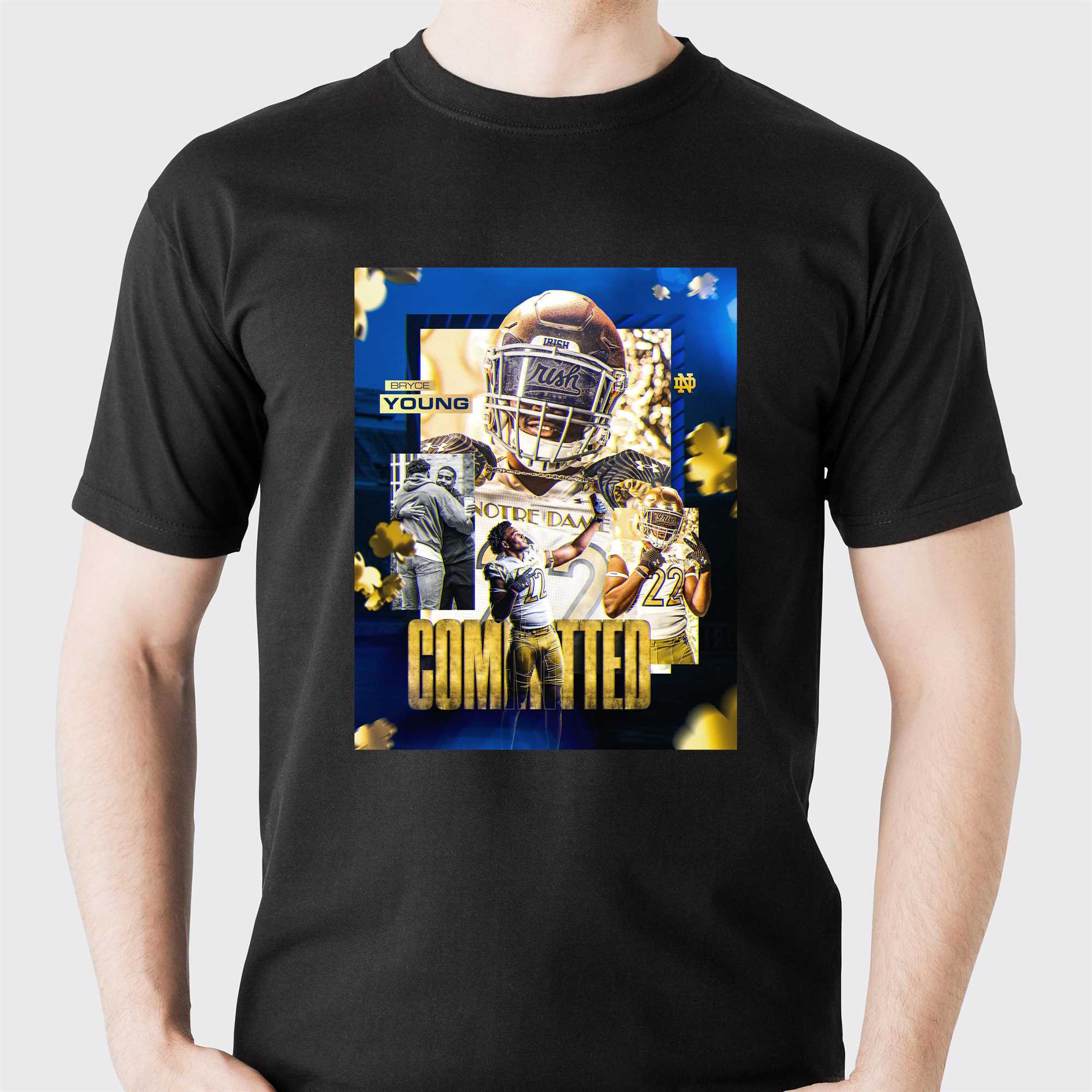 Notre Dame Bryce Young 22 T-shirt - Shibtee Clothing Notre Dame Bryce Young 22 T-shirt - Shibtee Clothing