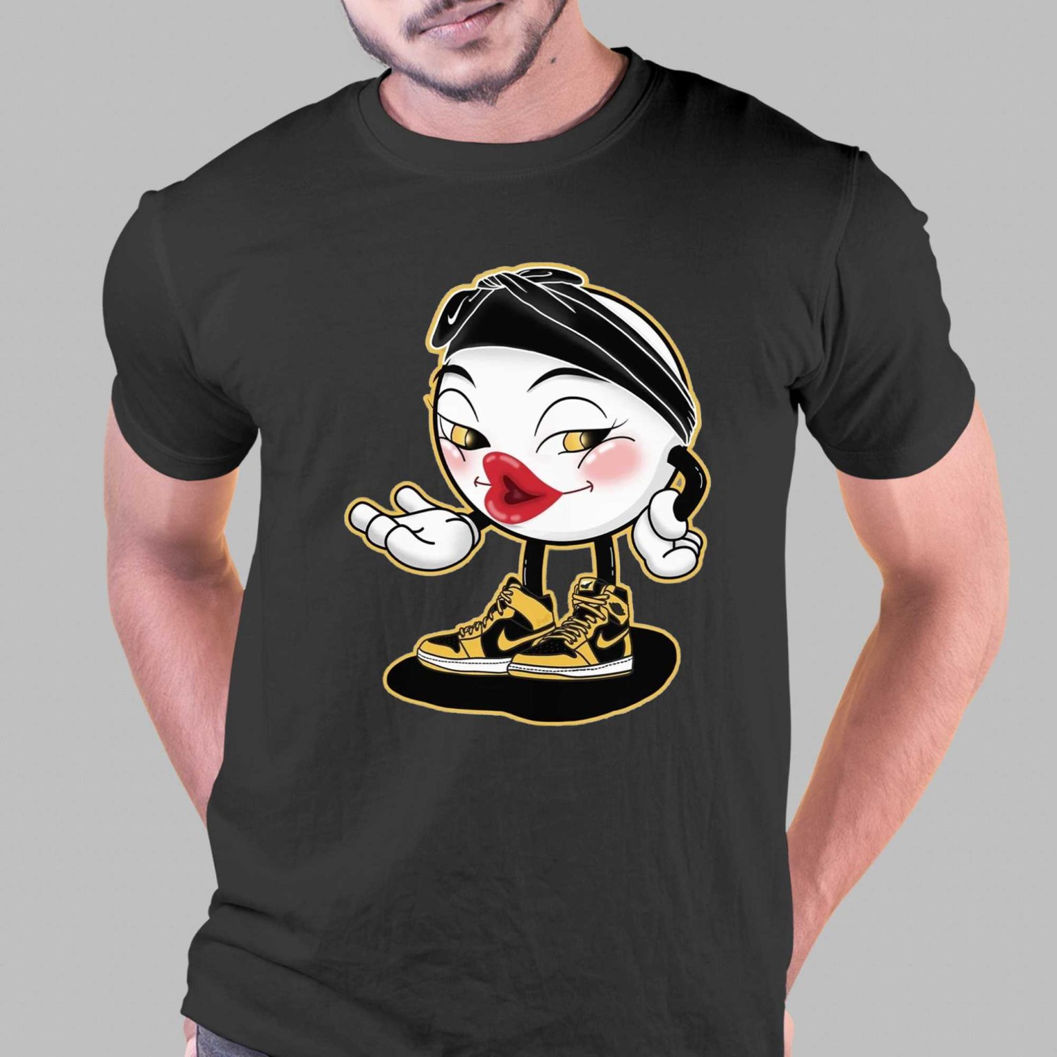 Sexy Emoji Air Jordan 1 Pollen T-shirt - Shibtee Clothing