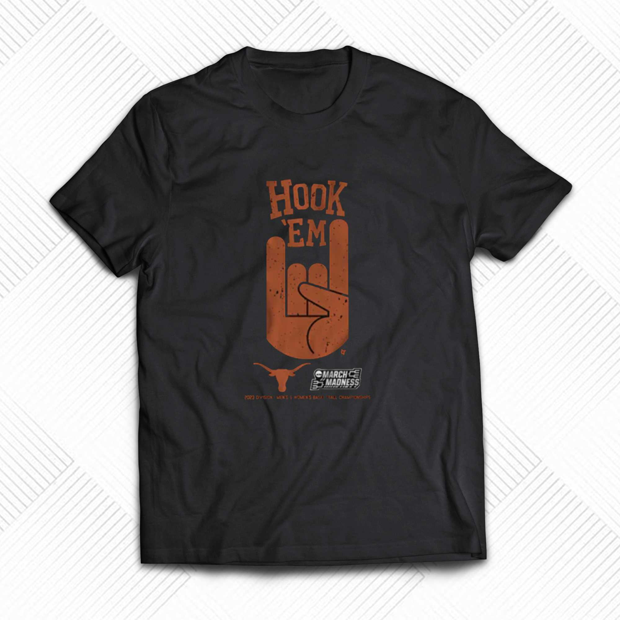 Texas Basketball Hook Em T-Shirt - Shibtee Clothing